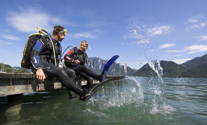 Diving in the Salzkammergut